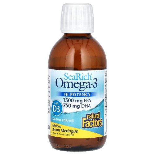 Natural Factors, SeaRich Omega-3 mit Vitamin D3, Hochwirksam, Köstliche ...