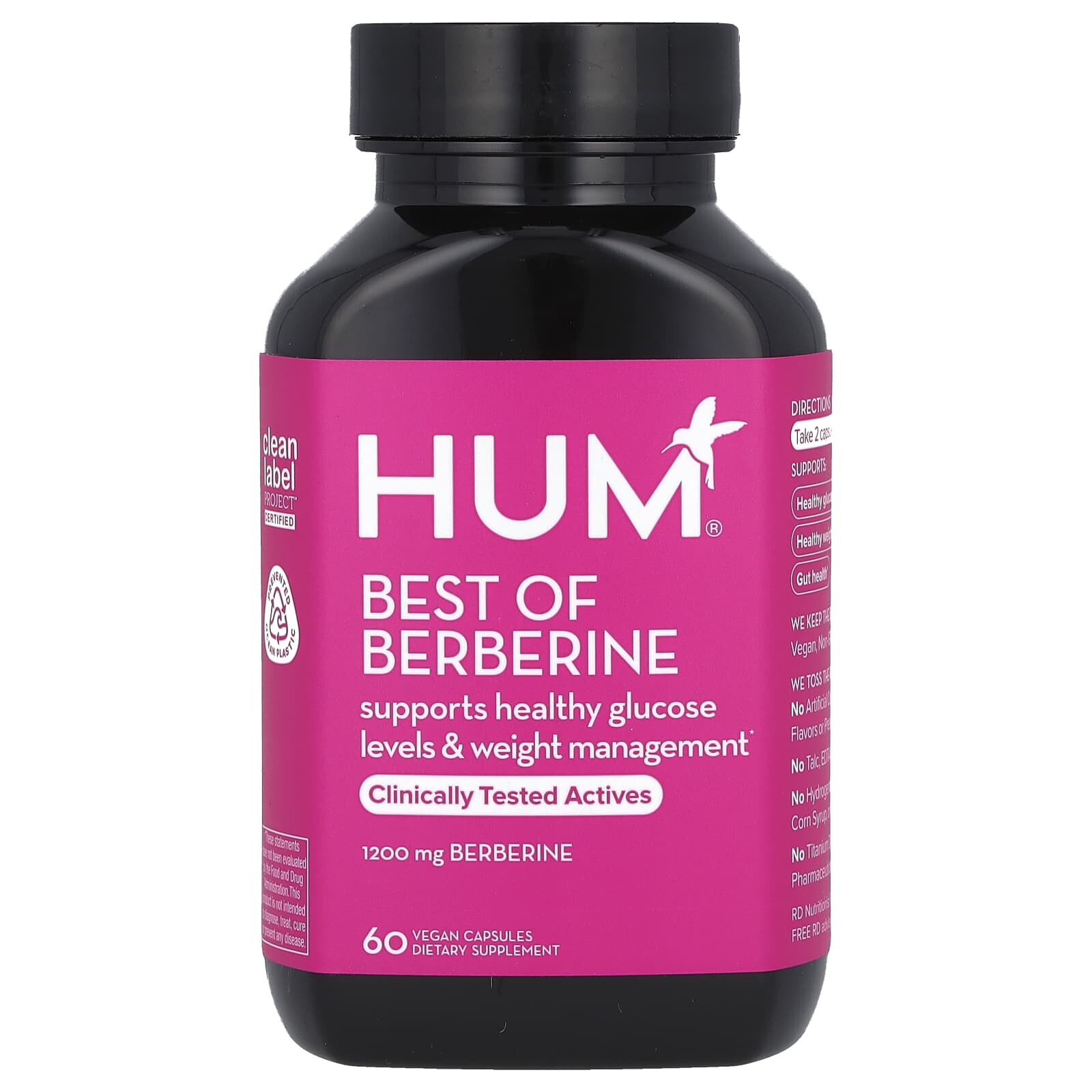 HUM Nutrition, Le Meilleur de la Berbérine, 1 200 mg, 60 Capsules ...
