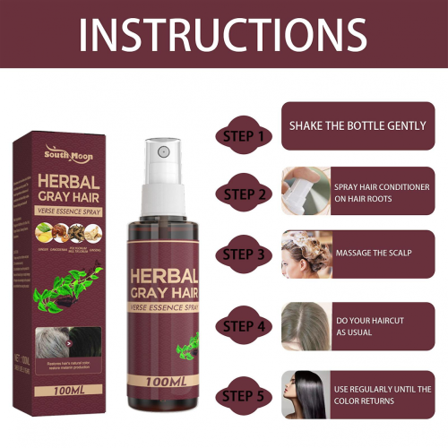 Herbal Grey Hair Spray, Polygonum Hair Care, Strengthen Hair, Natural ...