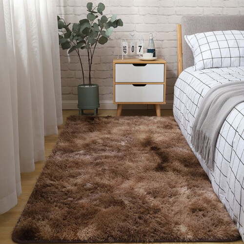 (Tie-dye - coffee color, 160*230cm) The living room is simple and ...