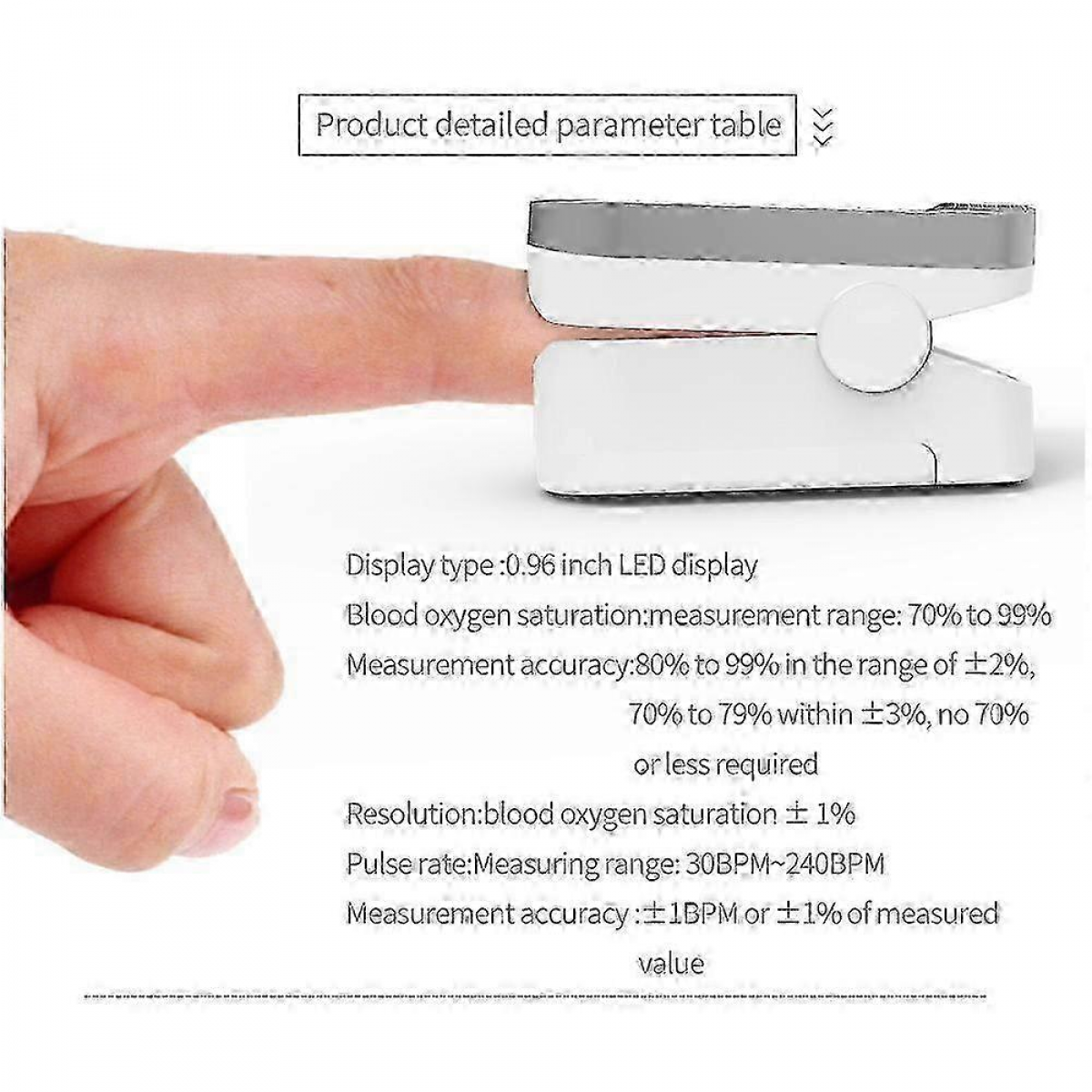 Finger Clip Blood Glucose Monitor + Oximeter Smart Portable Blood ...