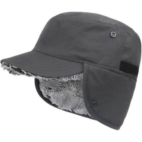 (Grau)Outdoor Herren Winter Baseball Cap mit warmen Ohrenklappen Hut ...