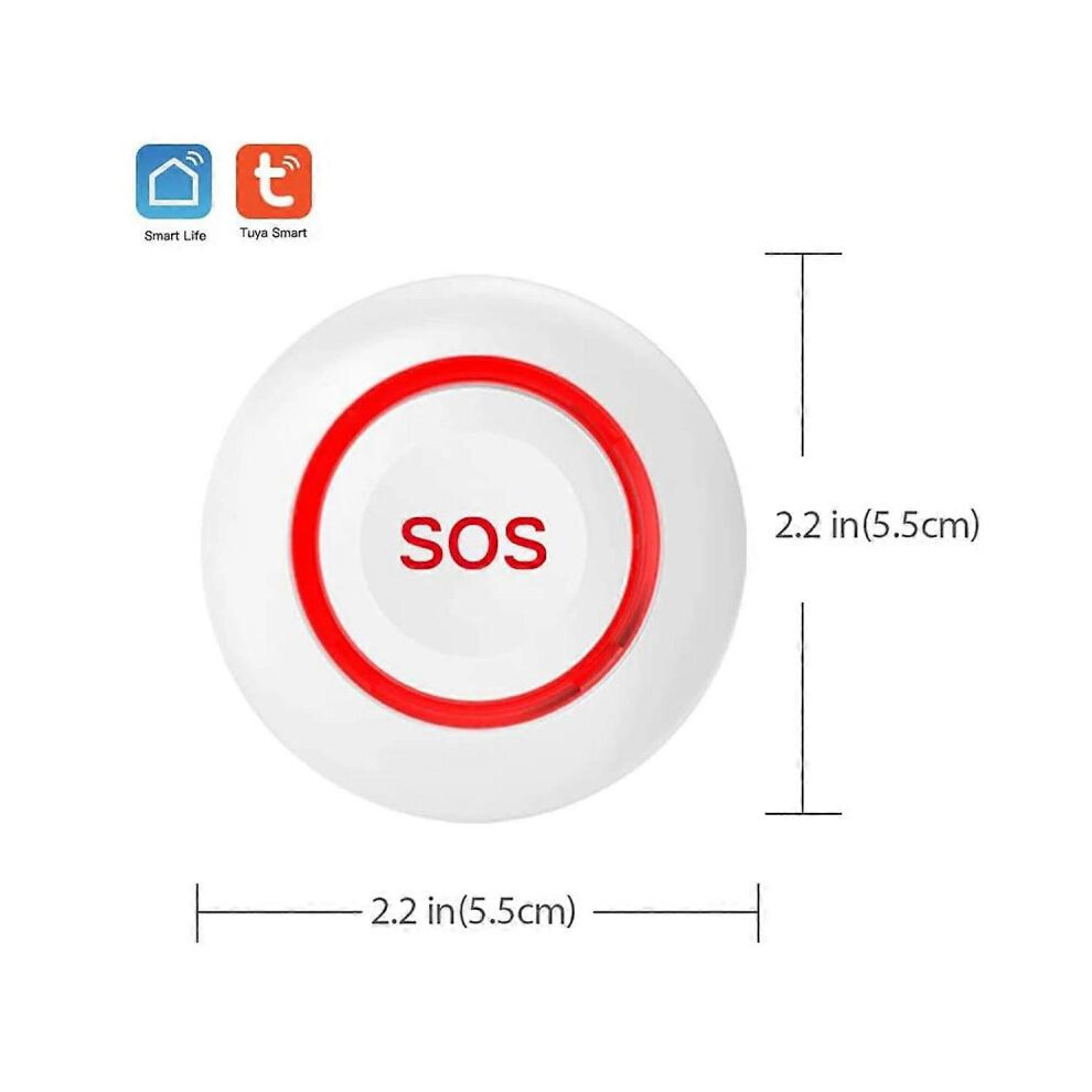 WiFi SOS Alarm Button Battery Rechargeable Elderly Smart Emergency ...