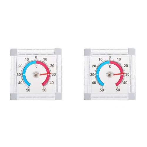 2X Indoor Outdoor Garden Wall Thermometer with Graduated Scale for Home ...
