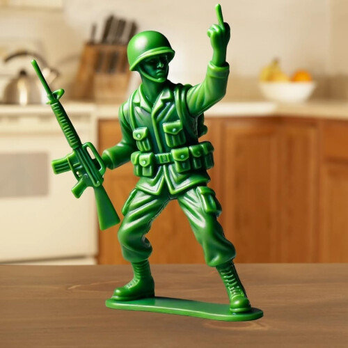 (Green Soldier Giving Middle Finger Style A) Funny Green Army Men ...