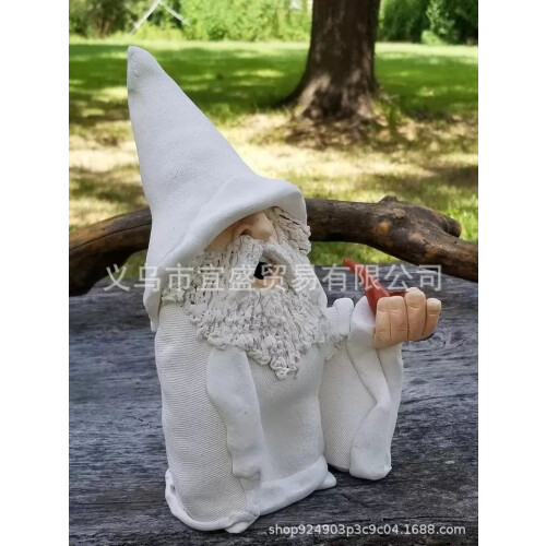 (Pipe-Smoking Dwarf, 15cm) Christmas White Dwarf Smoking Middle Finger ...
