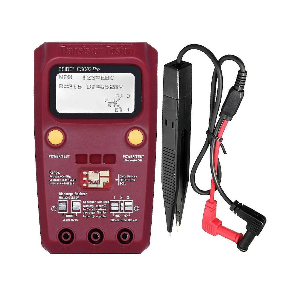 Esr02pro Multi-purpose Transistor Esr/smd Tester Bside Smart Diode ...