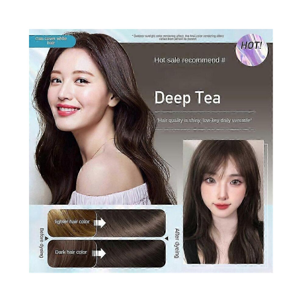 (Black Tea) Bubble Plant Hair Dye Shampoo 200ml Hair Dye Shampoo ...