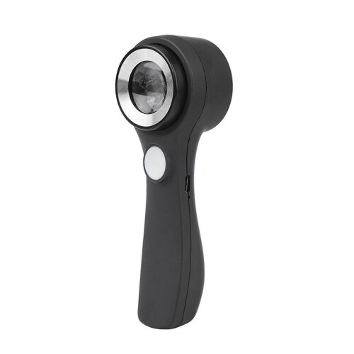 (Black)Magnifying Glass 60X Magnifying Lens Eye Loupe with LED/UV Light ...