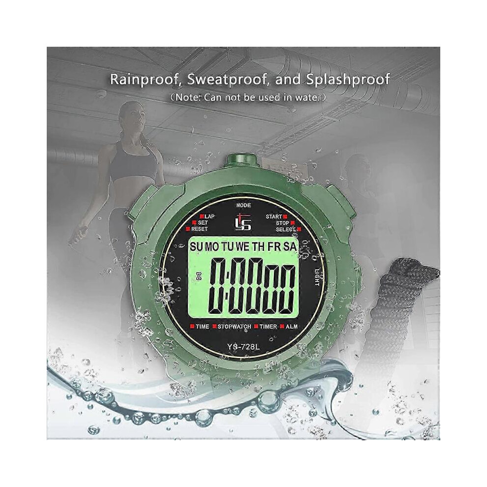 Stopwatch, professional 2-memory stopwatch with mute and light function ...