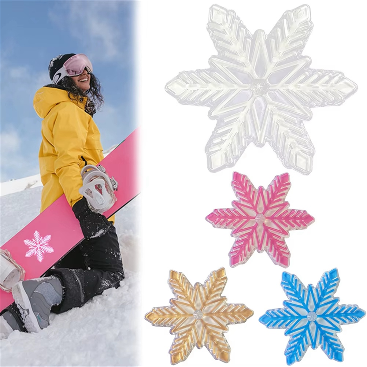 DIY Snowboard Stomp Pads Mat Snowflake Shape for W on OnBuy