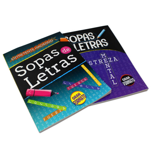 VENOAL 2 Pack Spanish Word Search Book Jumbo Sopas de Letras en Espanol ...