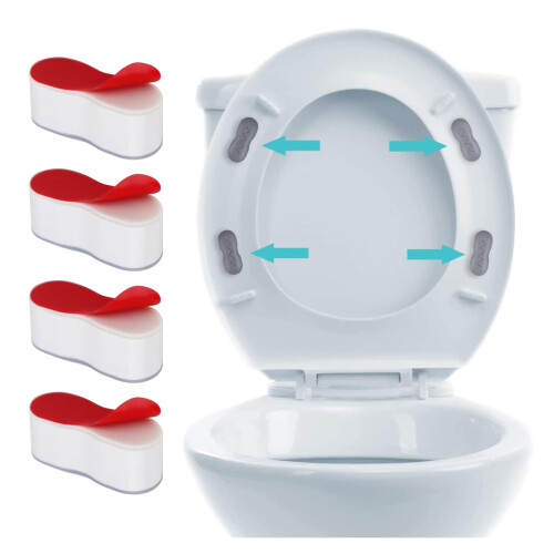 Toilet Seat Buffer 4-Pack Self-Adhesive Toilet Seat Stoppers for Bidet ...