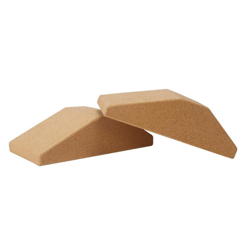 Cork Squat Wedge Blocks - 2 Non-Slip Yoga Mobilization Wedges for ...