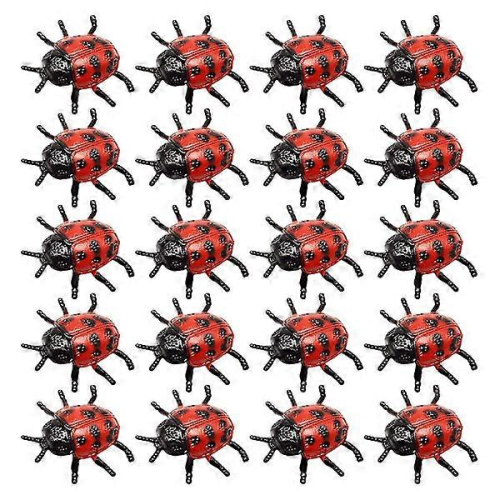 30-Piece Realistic Red Ladybug Toy Set, Tricky Fun Models (4.00X3.50X1 ...