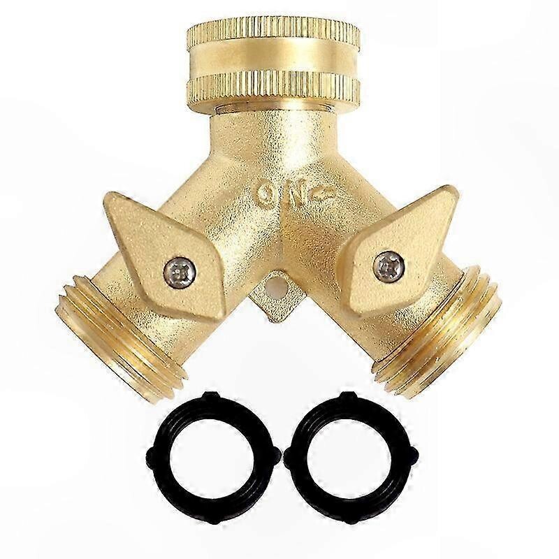 Brass Y Connector for High-Temperature Plumbing, Durable 2-Way Faucet ...