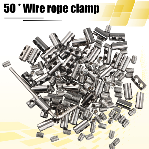 Lot de 50 serre-câbles pour câble métallique de 3 mm, clip de fixation ...