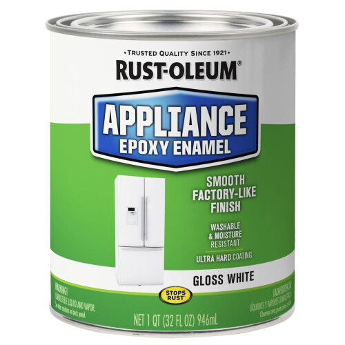 Rust-Oleum 241168 Specialty Apoxy Paint Pintor Quart Gloss White 32 Fl ...