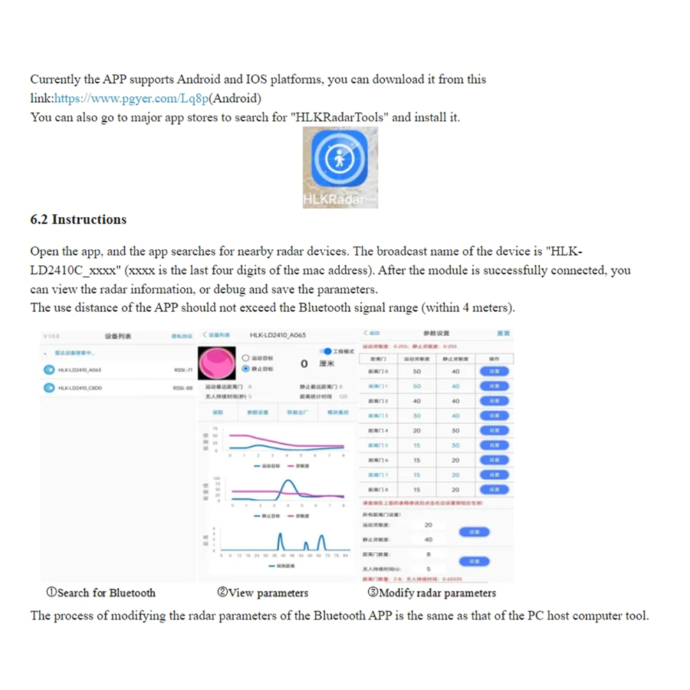 HLK-LD2410C 24G Human Presence Sensor App Radar Sensing Module on OnBuy