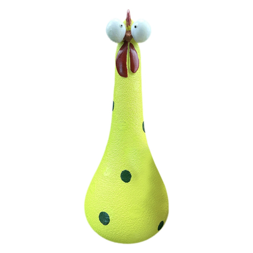 Ornamenti in resina a forma di pollo dal collo lungo per statuette di ...