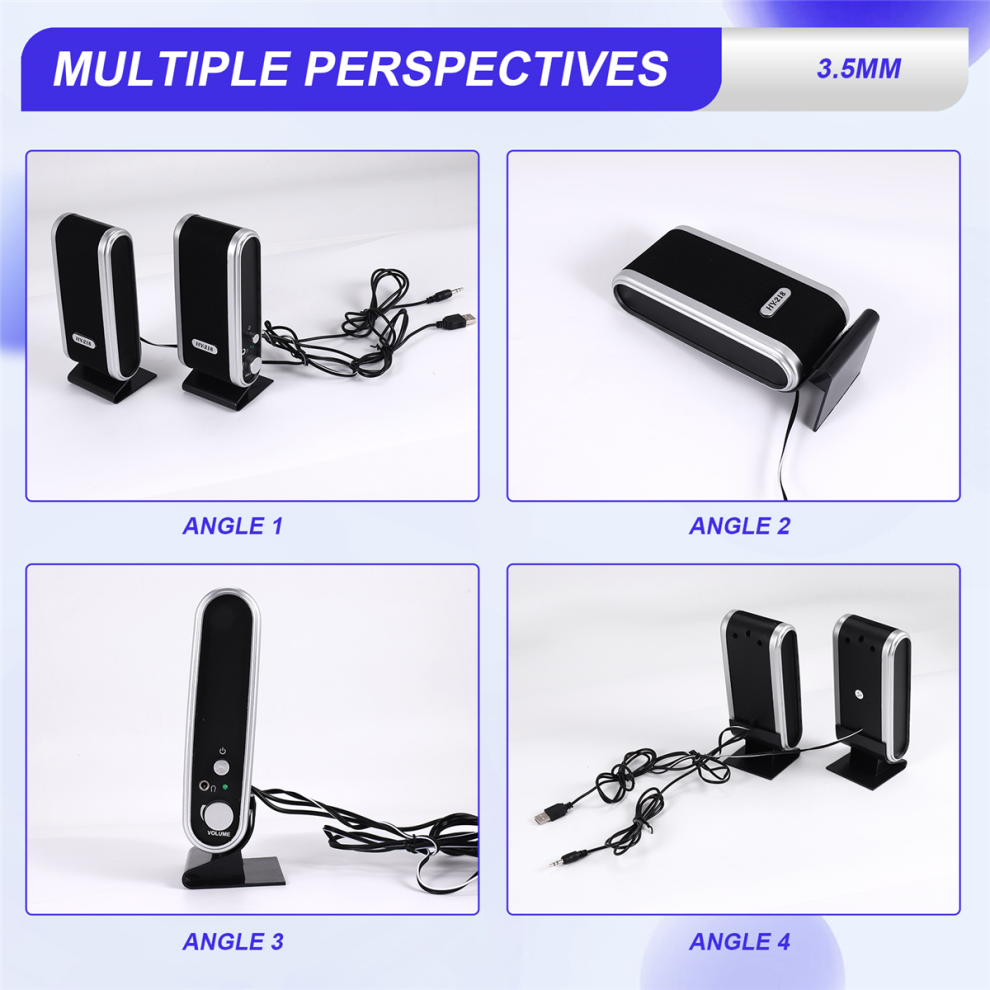 NUOVO altoparlante audio per computer desktop e notebook con alimentazione USB da 120 W, jack ...