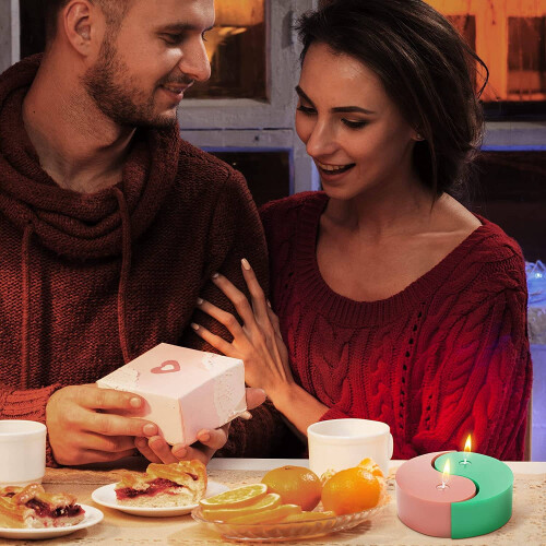 2 moldes de silicona para velas Yin Tai, jabón, cera, aromaterapia ...