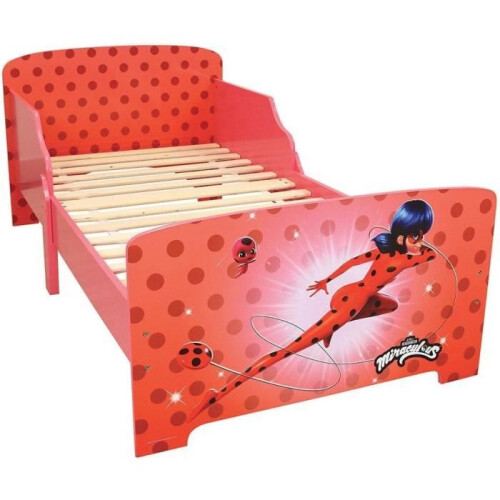 Fun house miraculous ladybug bed with slatted base 140x70 cm on OnBuy