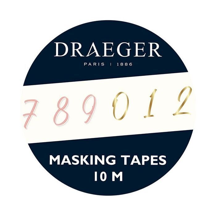 Masking Tape - Draeger Paris - Numbers - 10 M - Gold - Decorative ...