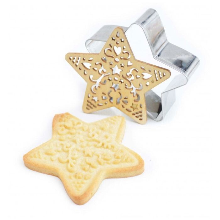 Kit pour biscuit en relief - SCRAP COOKING - Étoile - 2 Stylos chocolat ...