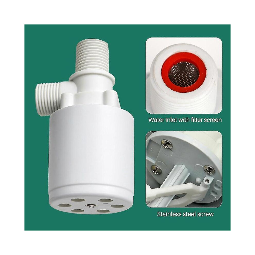 Water Level Control Valve 1/2" Auto Fill Shut Off Water Float Valve for ...