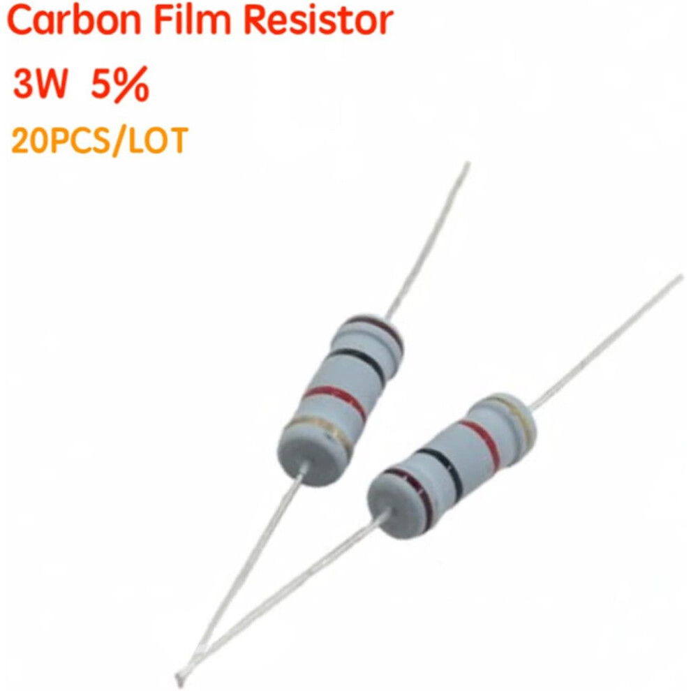 Carbon Film Resistor 20 Pack 3W 5 Percent Oxide Film Resistors for ...