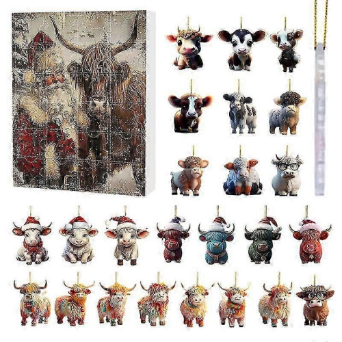 (as shows C)Christmas Advent Calendar Advent Calendar Tall Cow 24 Days ...