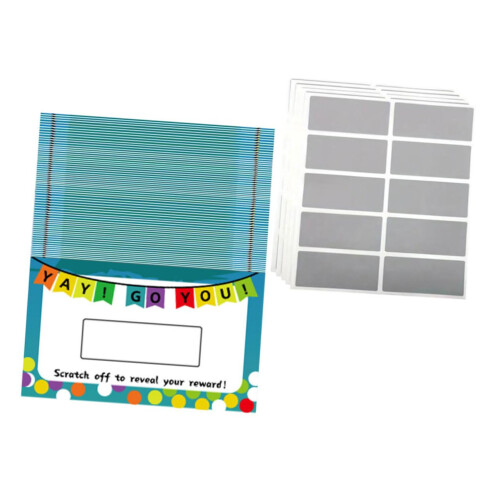 50 Sheets DIY Scratch Cards Set - Mini Blank Scratch Off Cards for ...