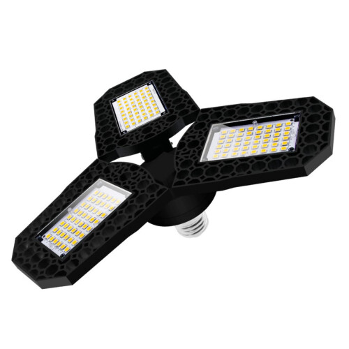 Garage Light Bulb Fan LED Gooseneck Spectrum Attachment Rechargeable ...
