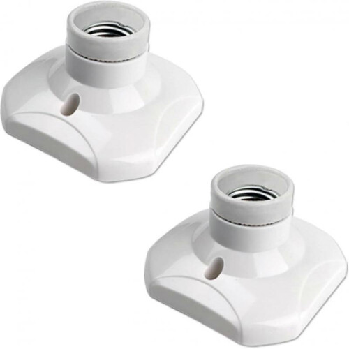 Light Bulb Socket E27 Screw Mount Ceiling Light Socket for Indoor Wall ...