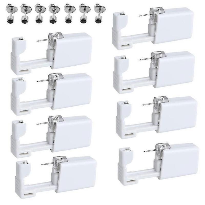 8 Pack Self Ear Piercing Gun Earring,Disposable Piercing Kit No Pain ...