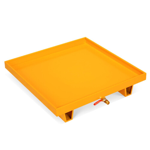 Oil Tank Spill Containment Tray with Drain, Large 65x65x15CM Leak-Proof ...