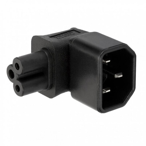 Iec 320 C14 To C5 Right Angle Electrical Plug Converter Socket Adapter ...