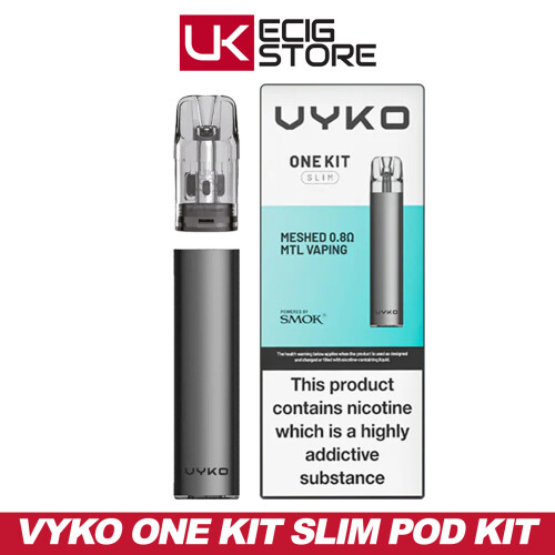VYKO One Kit Slim Pod Vape Kit - Auto Draw MTL E-Cig, 500mAh Battery ...