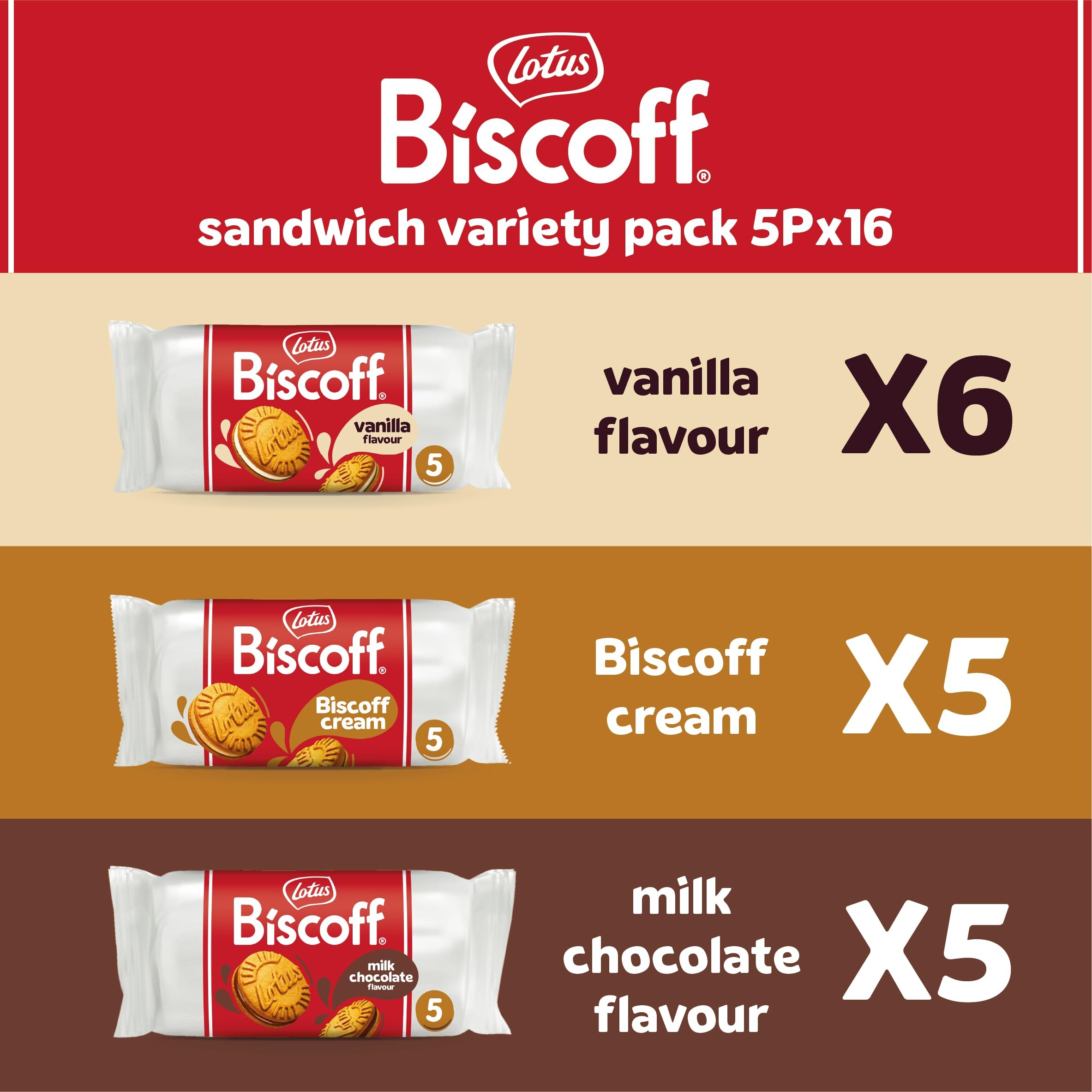 Biscoff - Sandwich Biscuits Variety Pack - 3 Flavours: Vanilla ...