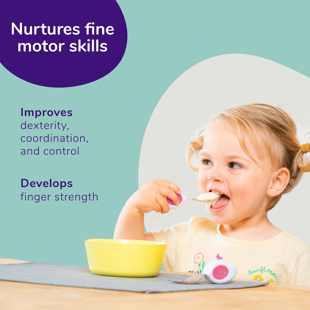 Doddl Cutlery Set - 2 Piece Spoon & Fork, 12 Months +, Toddler to Child ...