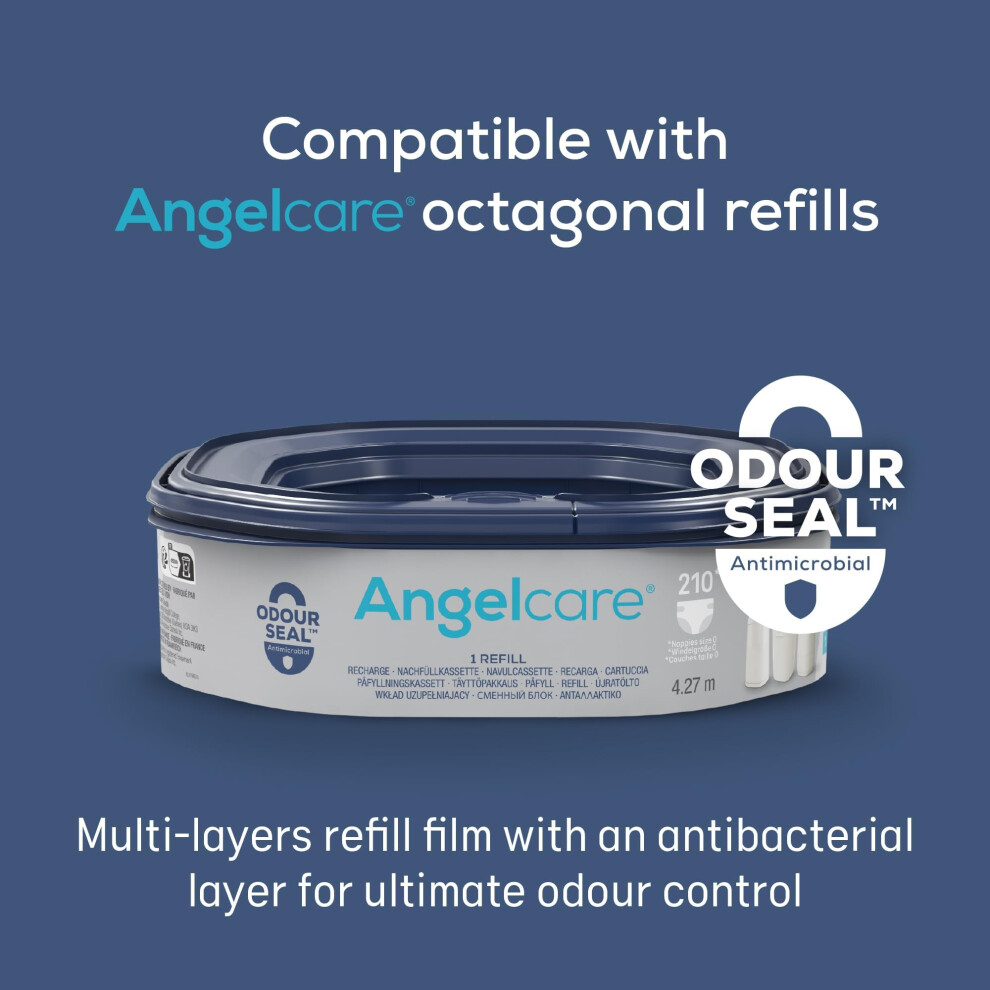 Angelcare Classic XL Nappy Bin - holds up to 70 nappies – simple no ...