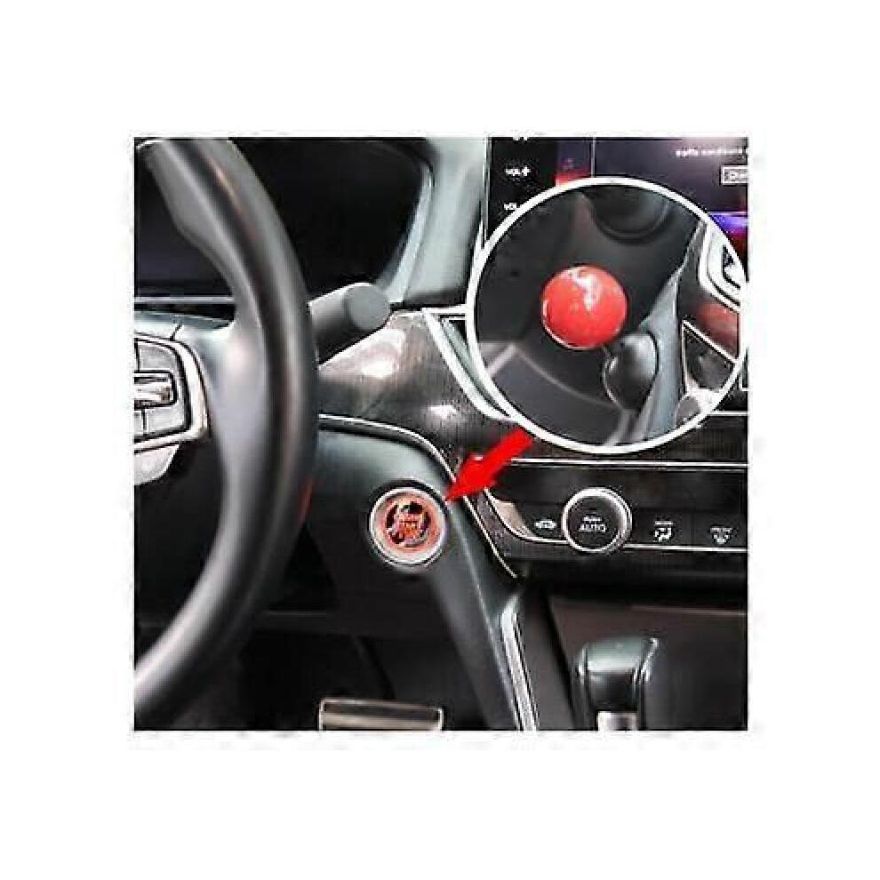 (blue)Car Push to Start Button Rocker Full Metal Ball-bar Starter Cover ...