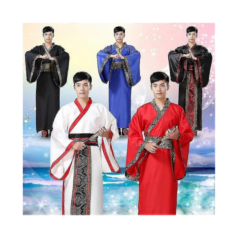 (XL 170-175CM, Black) Mens Hanfu Traditional Costumes Clothing on OnBuy