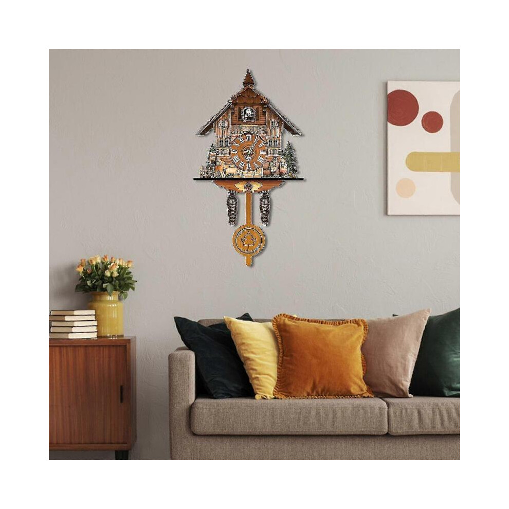 (CL303) German Black Forest Cuckoo Clock Retro Nordic Style Wooden ...