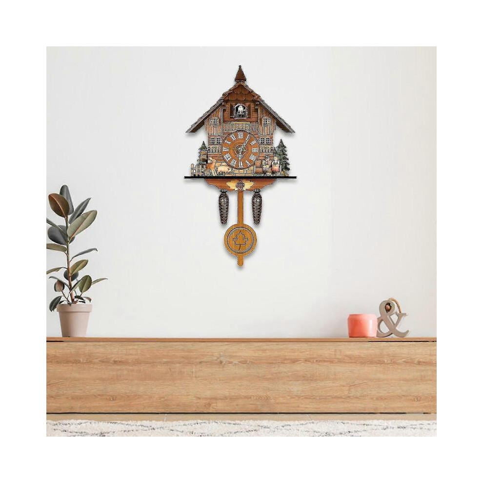 (CL303) German Black Forest Cuckoo Clock Retro Nordic Style Wooden ...