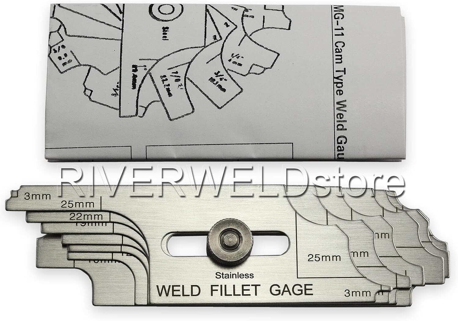 7-Piece Fillet Weld Set Gage RL Gauge for Welding Inspection and ...