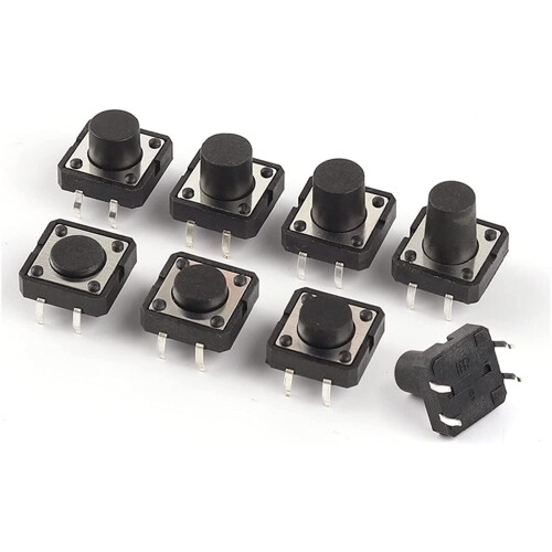 Mini Tactile Push Button Switch 12x12mm 4.3mm Height 4-Pin Micro Switch ...