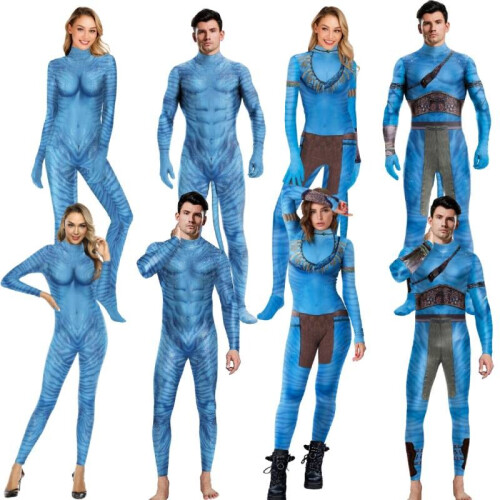 (Style G,L)Disfraz de Avatar Cosplay Mono Leotardo Azul Halloween ...