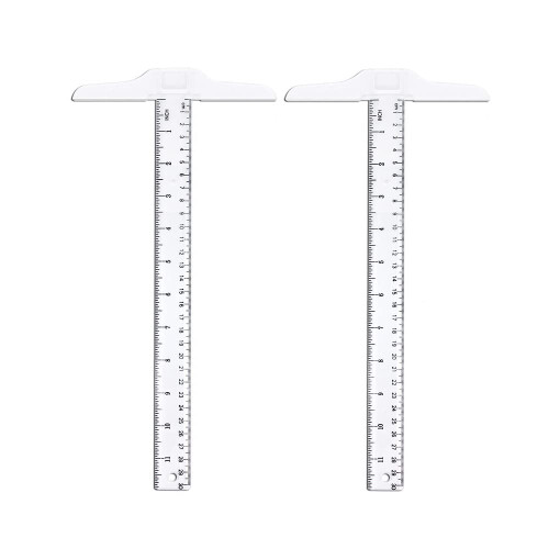 Clear Plastic T Square Ruler 12 Inch Double Sided Scale for Precision ...